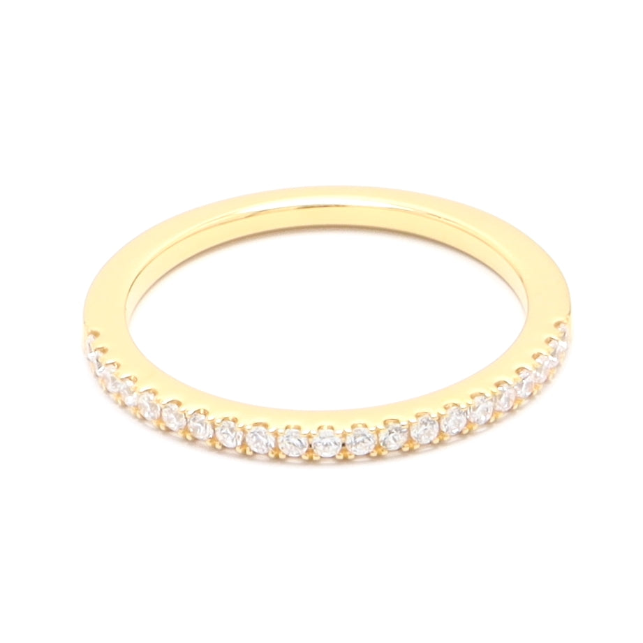 Split claw wedding band set halfway with 1.35mm RBC (Approx TDW= 0.21c ...