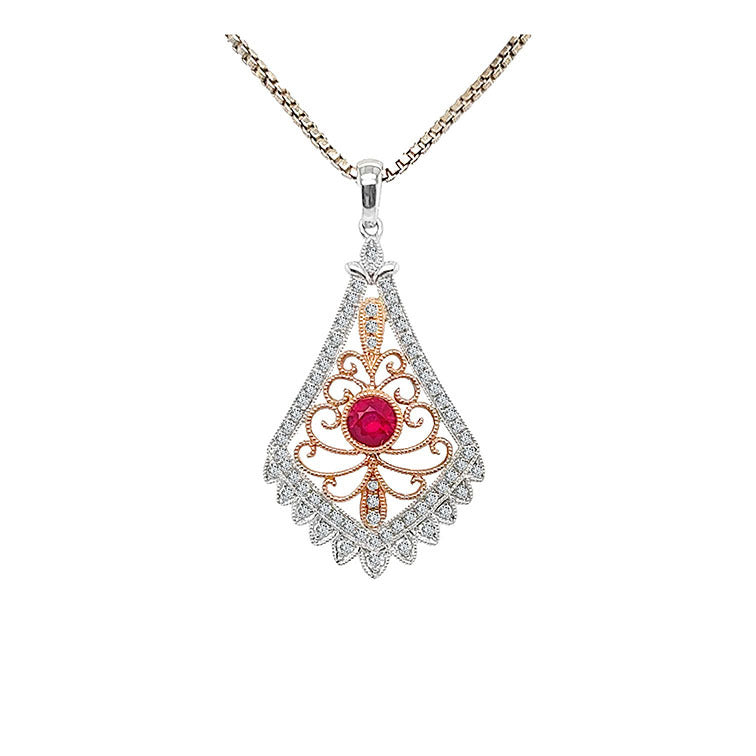 Rose Gold Ruby & Diamond Pendant – ARNOLD & CO JEWELLERS